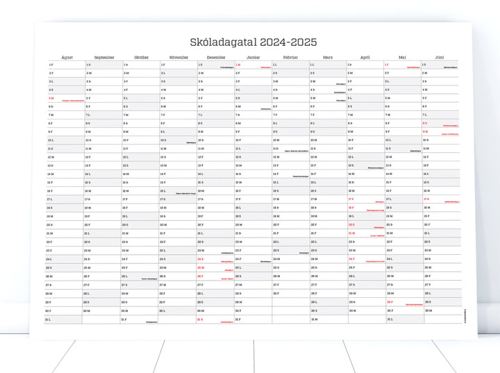 Dagatöl, borðdagatöl, veggdagatöl og skipulagsdagatöl á íslensku ...